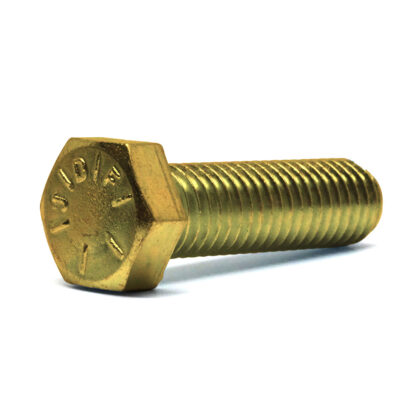 1.1/4″ - 12 UNF x 5″ High Tensile Steel Grade L9 Zinc Yellow Plated Hex ...