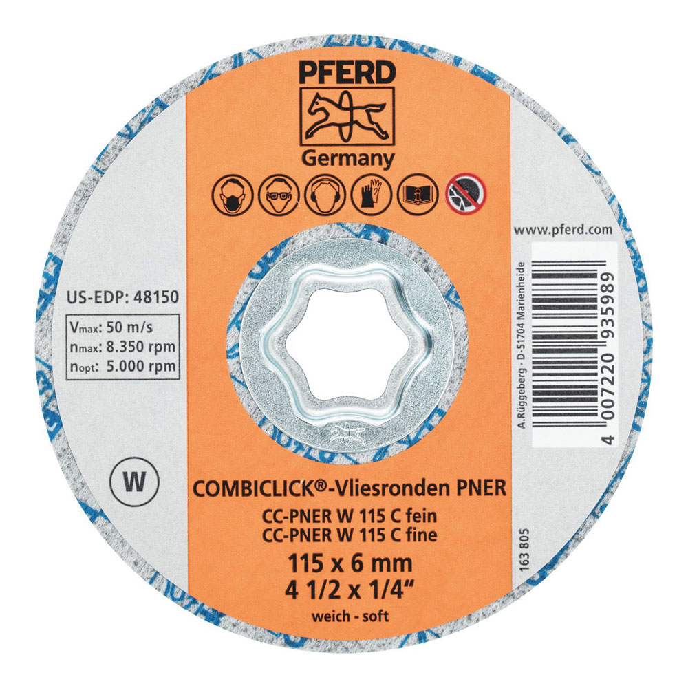 COMBICLICK - Removal Fine Scratches NON WOVEN DISC CC-PNER W 115 C (FINE) - Bolts & Industrial ...