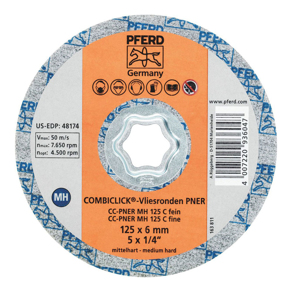 COMBICLICK - Removal Fine Scratches NON WOVEN DISC CC-PNER MH 125 C (FINE) - Bolts & Industrial ...