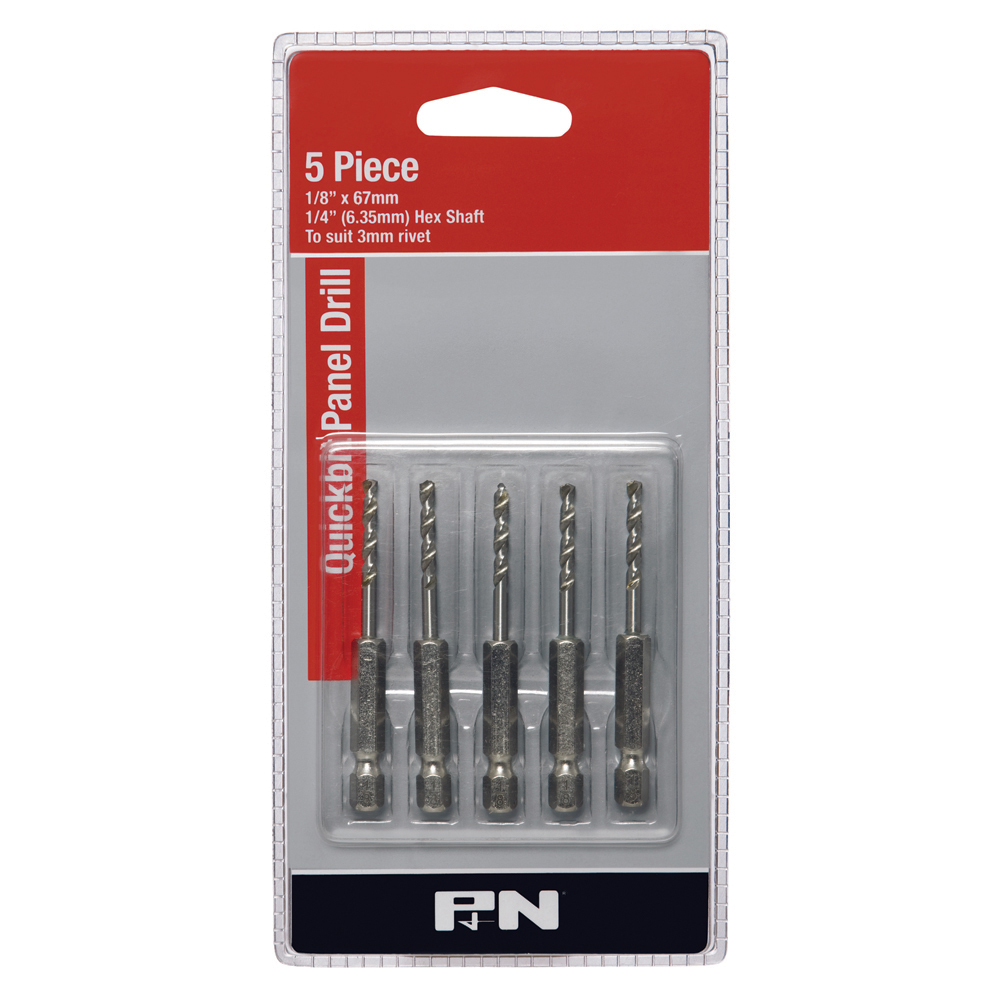 QUICKBIT DRILL PANEL SET 5 Pce #30 x 67mm x 1/4″ Shank - Bolts ...